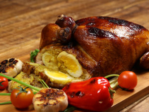 How to make Bringhe Stuffed Roast Chicken