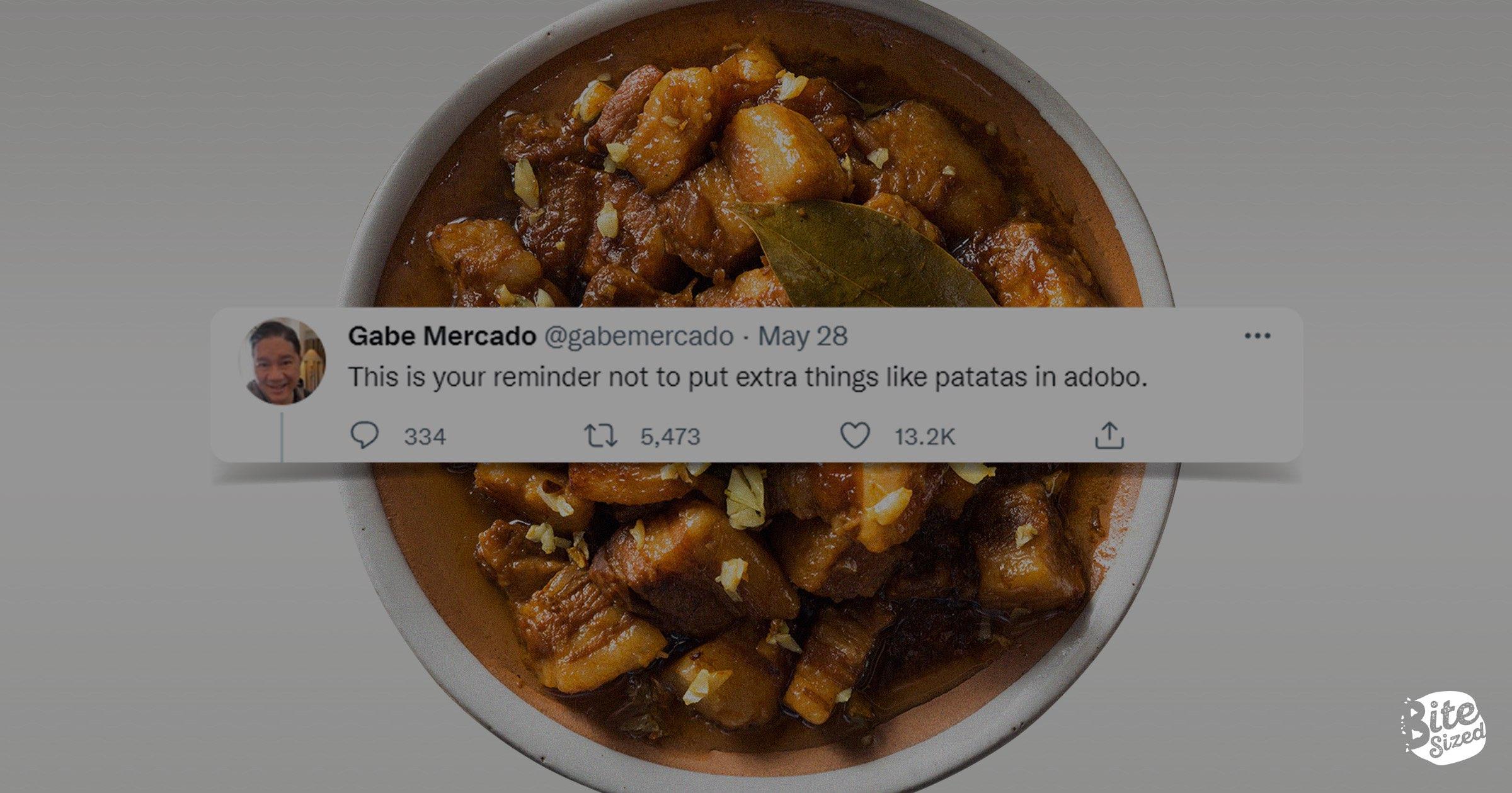 Patatas in Adobo? This One Tweet Is Dividing the Internet- Bitesized.ph